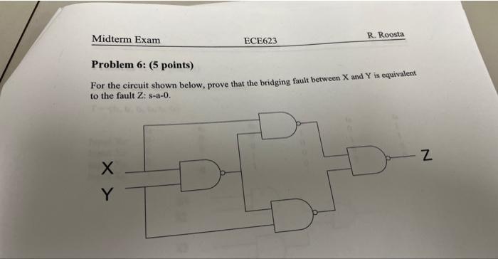 Solved Problem 6: (5 points) For the circuit shown below, | Chegg.com