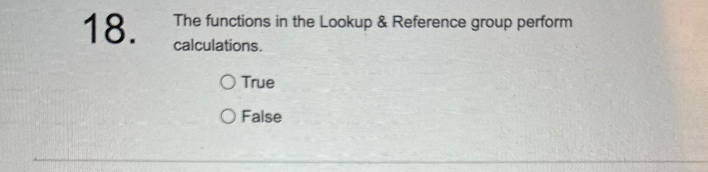 Solved The functions in the Lookup & Reference group perform | Chegg.com