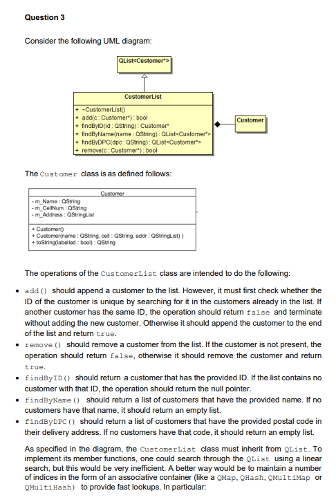Solved Question 3Consider tha fallmaina I lisl fiarram:The | Chegg.com