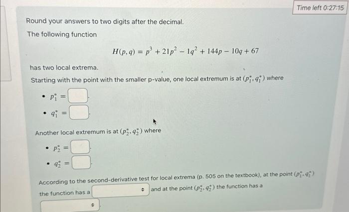 Solved Round your answers to two digits after the decimal. | Chegg.com