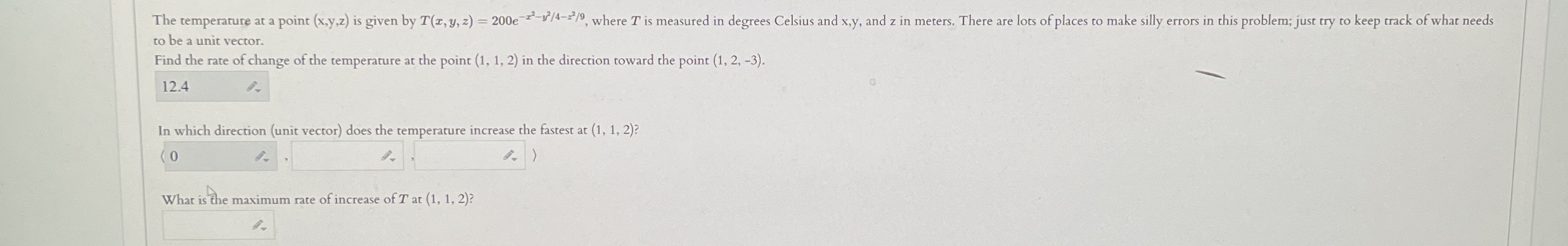 Solved to be a unit vector.Find the rate of change of the | Chegg.com