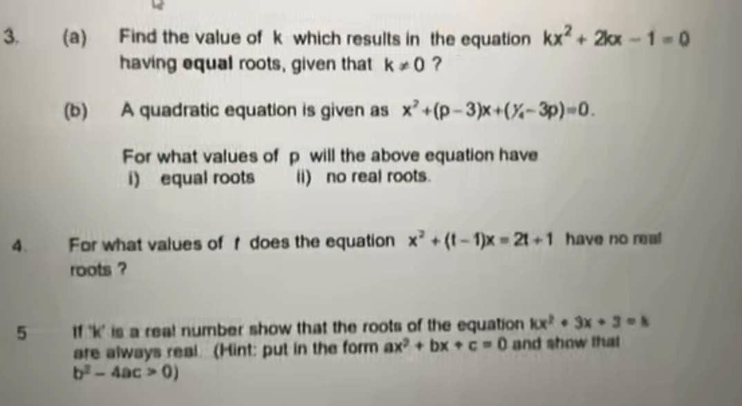 Solved 3. (a) Find the value of k which results in the | Chegg.com