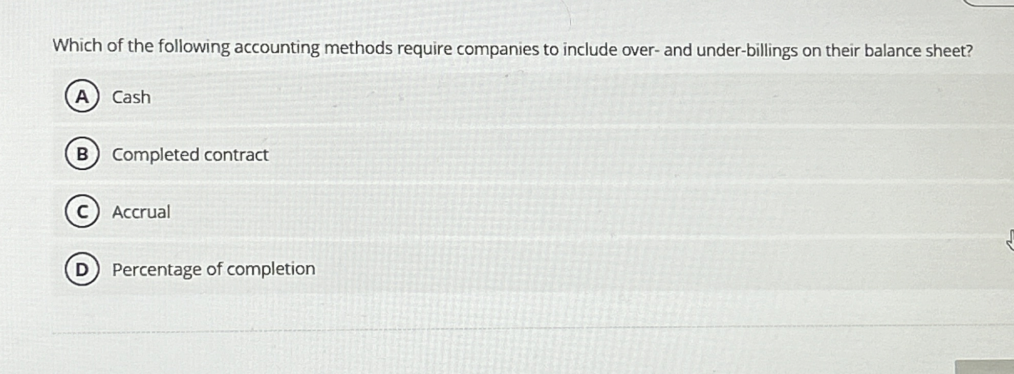 Solved Which of the following accounting methods require | Chegg.com