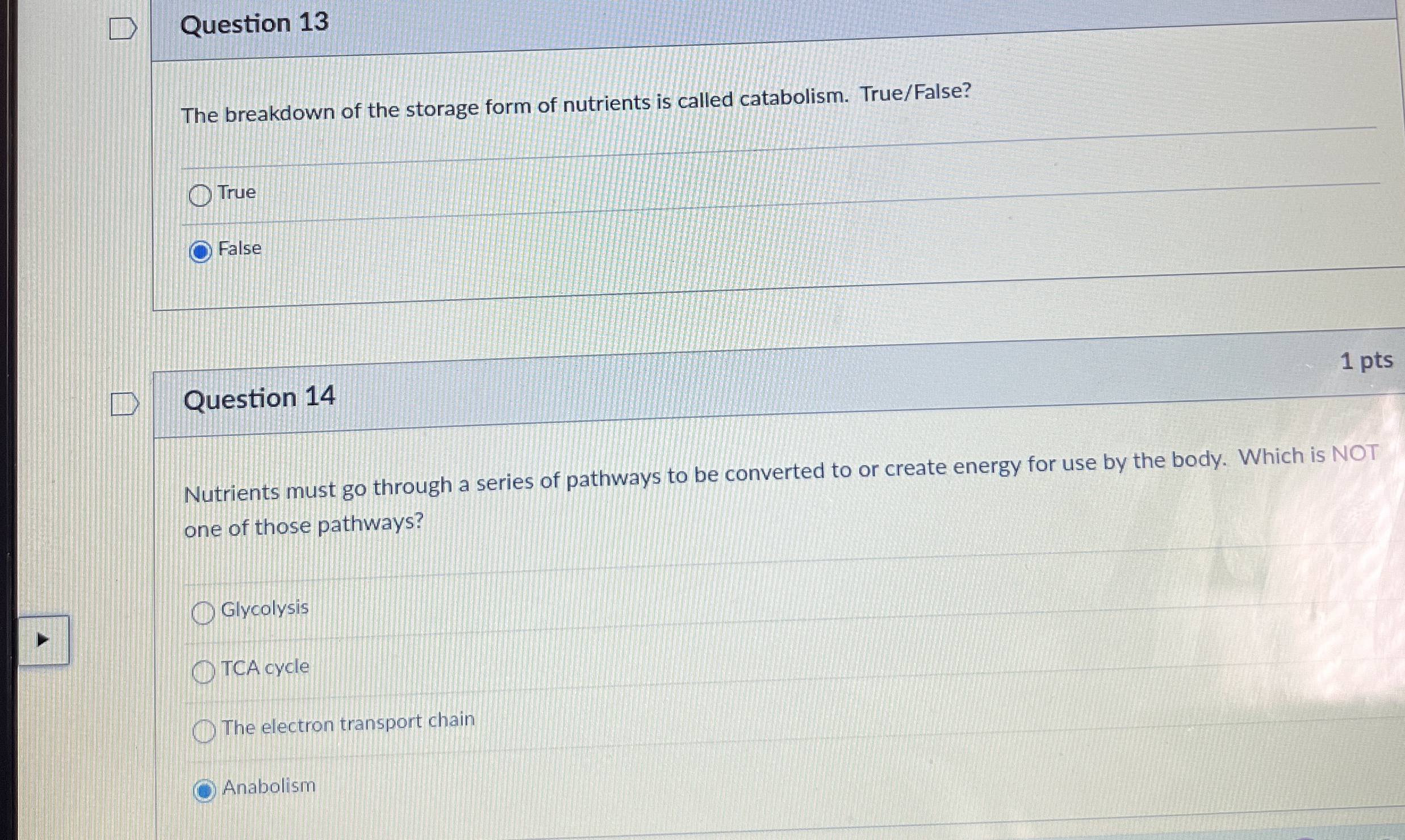 Solved Question 13The breakdown of the storage form of | Chegg.com