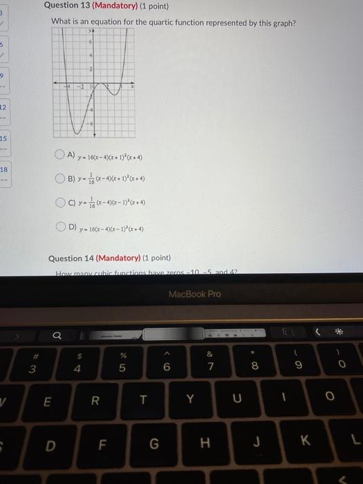 Solved Which of the following graphs of polynomial functions | Chegg.com