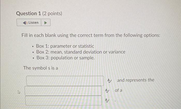 Solved Fill in each blank using the correct term from the | Chegg.com