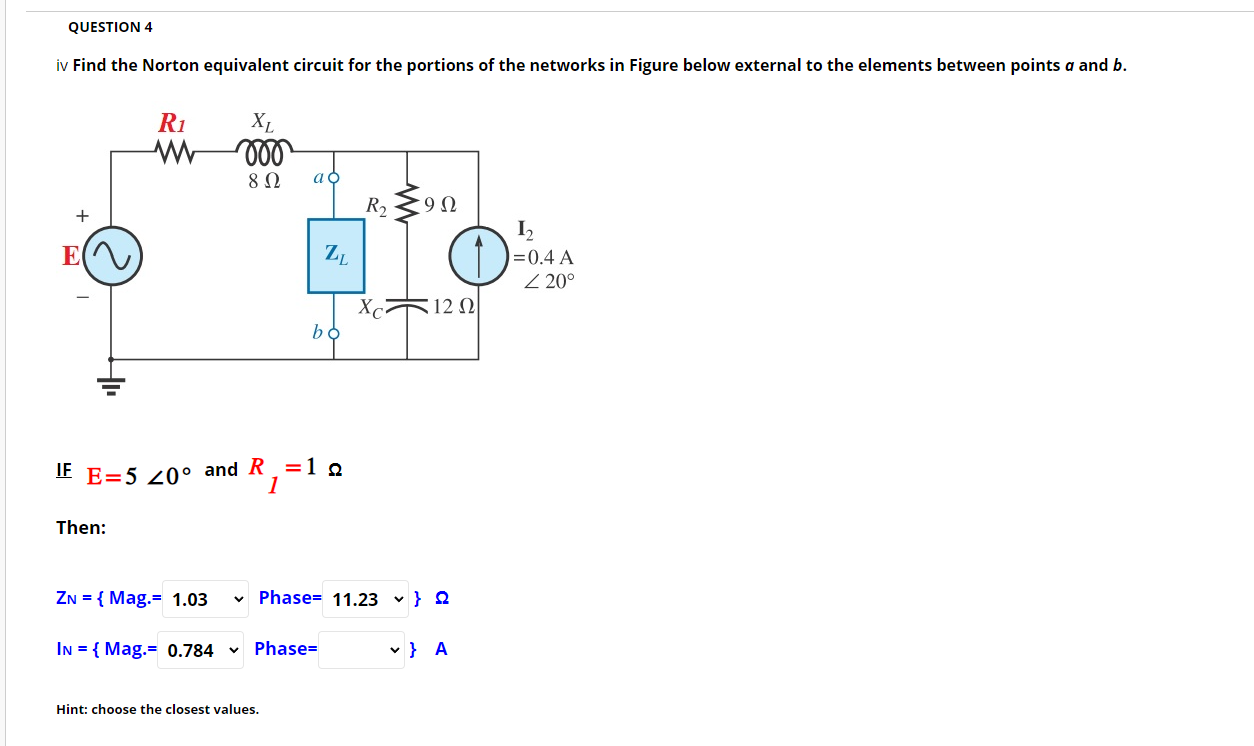 Solved QUESTION 4iv Find the Norton equivalent circuit for | Chegg.com
