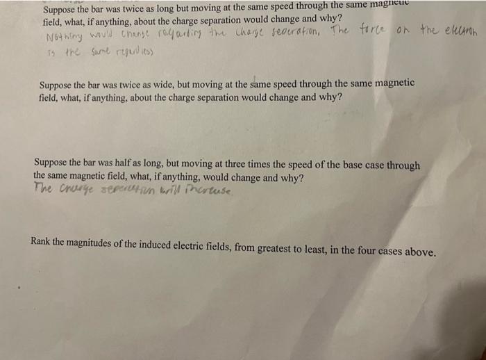 Solved Please explain why charge seperation and induced | Chegg.com