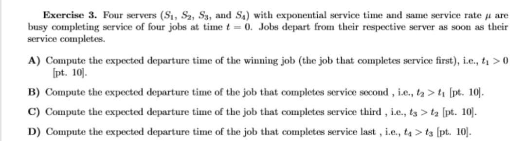 Solved Exercise 3. Four servers (S1, S2, S3, and SA) with | Chegg.com