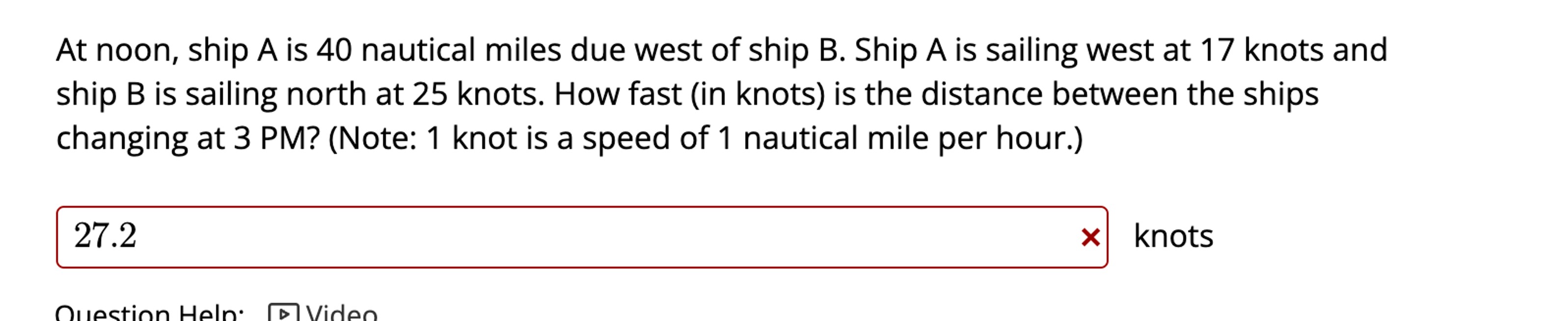 Solved At noon, ship A is 40 ﻿nautical miles due west of | Chegg.com