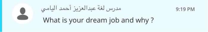 Solved i want a paragraph about my dream job which is | Chegg.com