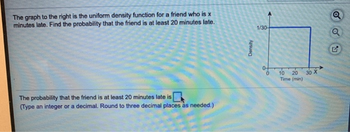 Solved a The graph to the right is the uniform density | Chegg.com