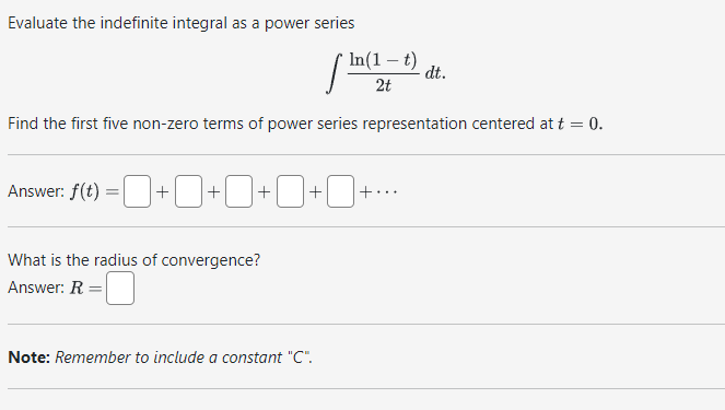 Solved Evaluate the indefinite integral as a power | Chegg.com