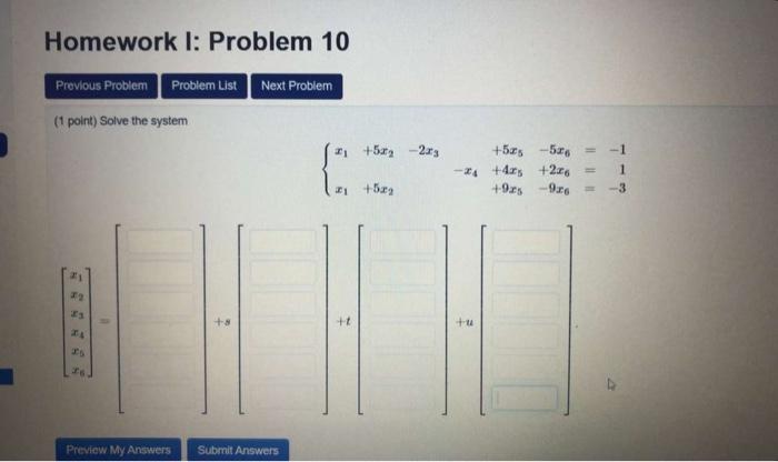 Solved Homework I: Problem 10 Previous Problem Problem List | Chegg.com