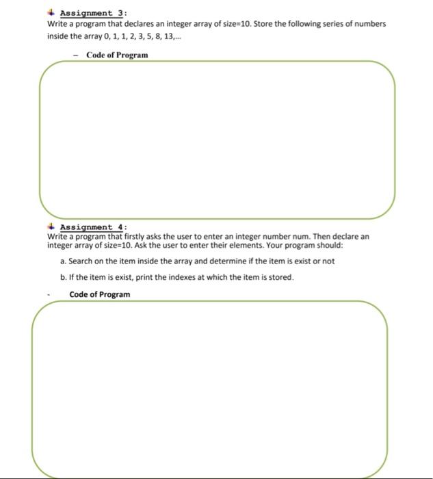 Solved Assignment 2: Write a program that declares an | Chegg.com