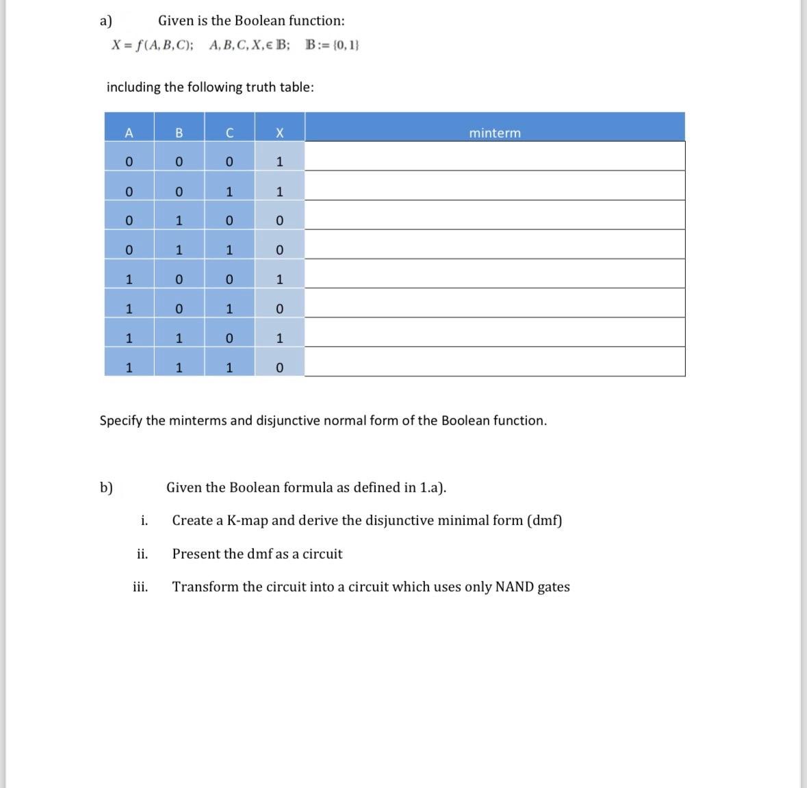 Solved a) ﻿Given is the Boolean | Chegg.com