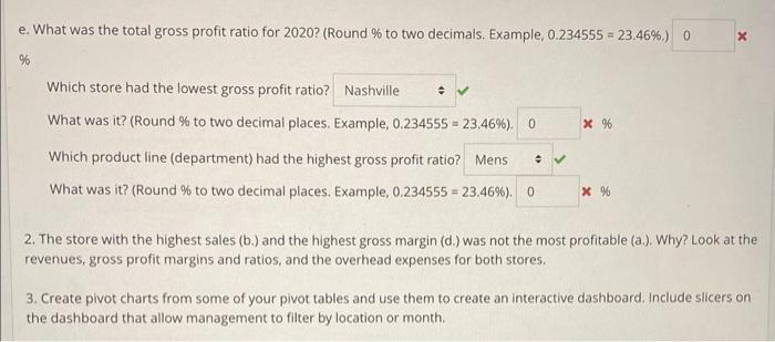 Segment Reports Using Excel (Descriptive and | Chegg.com