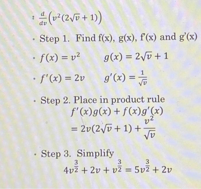 Solved can u explain to me how 2v(2 square v +1) furns into | Chegg.com