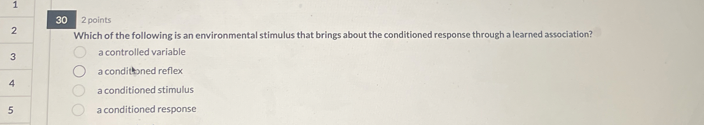 Solved 302 ﻿pointsWhich of the following is an environmental | Chegg.com