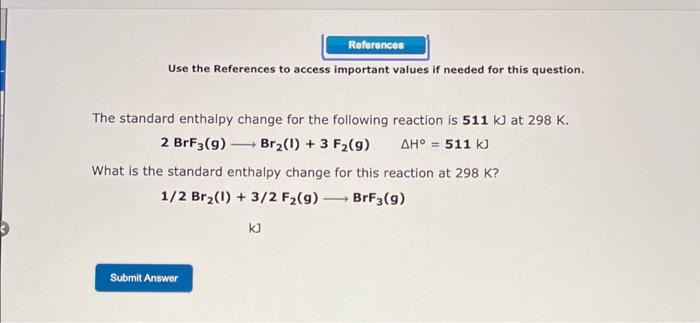 Solved References Use the References to access important | Chegg.com