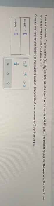 Solved A student dissolves 17. g of stilbene (C14H12) in 400 | Chegg.com