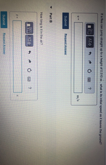 Solved If a flea can jump straight up to a height of 0.510 | Chegg.com