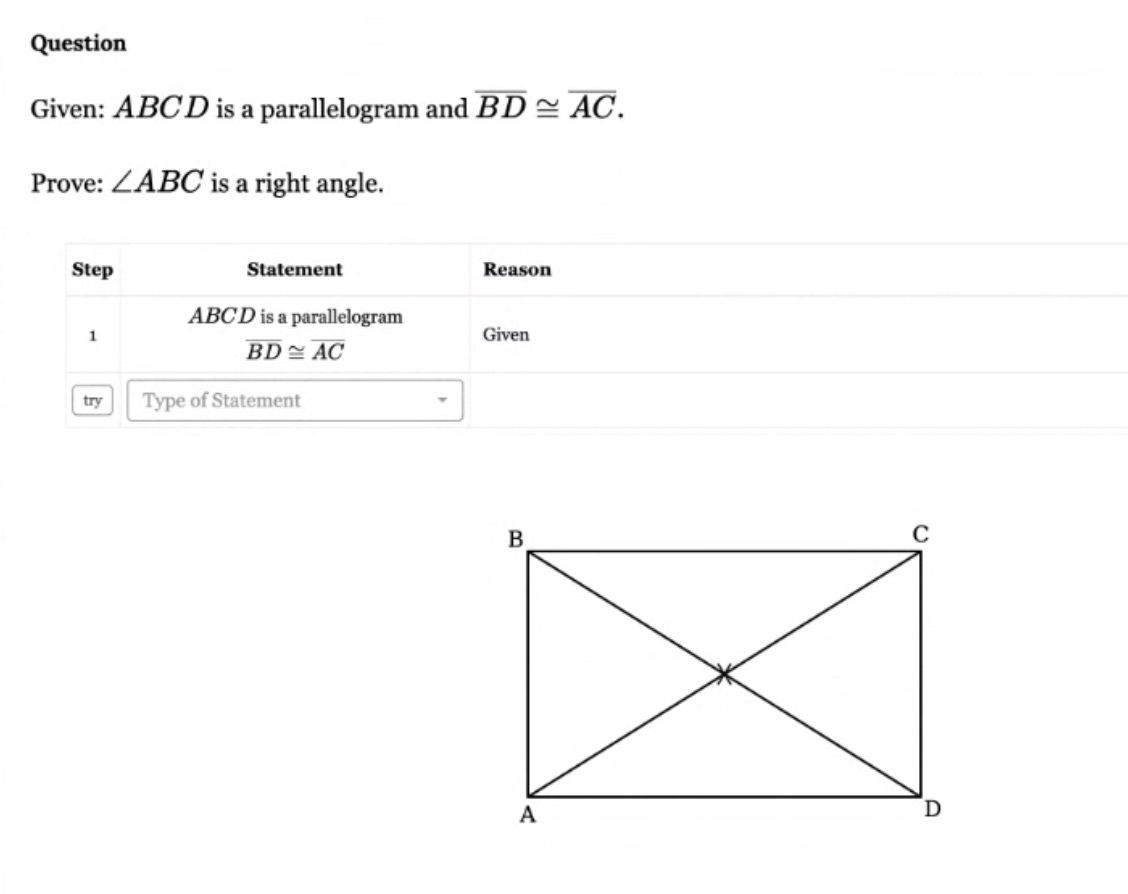 Solved QuestionGiven: ABCD is a parallelogram and | Chegg.com