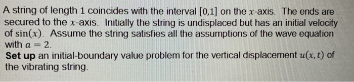 Solved A string of length 1 coincides with the interval | Chegg.com