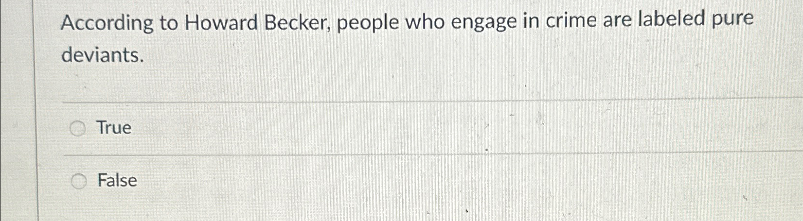 Solved According to Howard Becker, people who engage in | Chegg.com