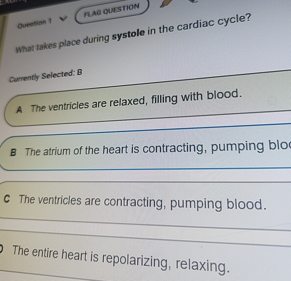 Solved What takes place during systole in the cardiac | Chegg.com