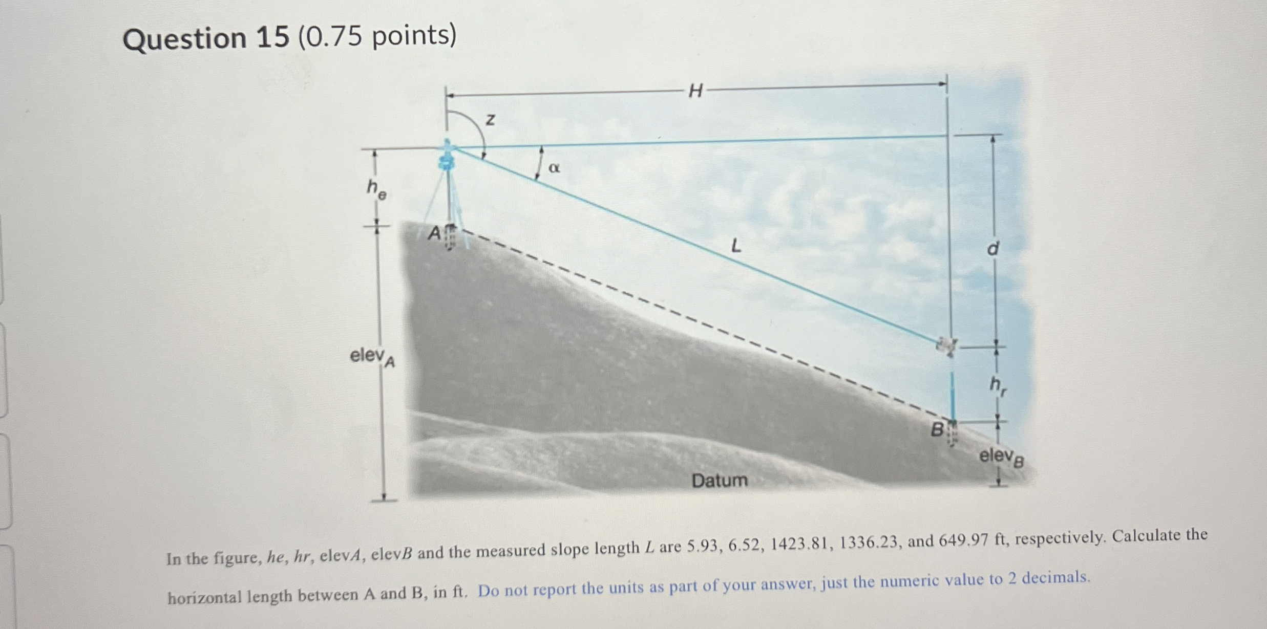 Solved Question 15 (0.In the figure, he, hr, ﻿elev A,elevB | Chegg.com