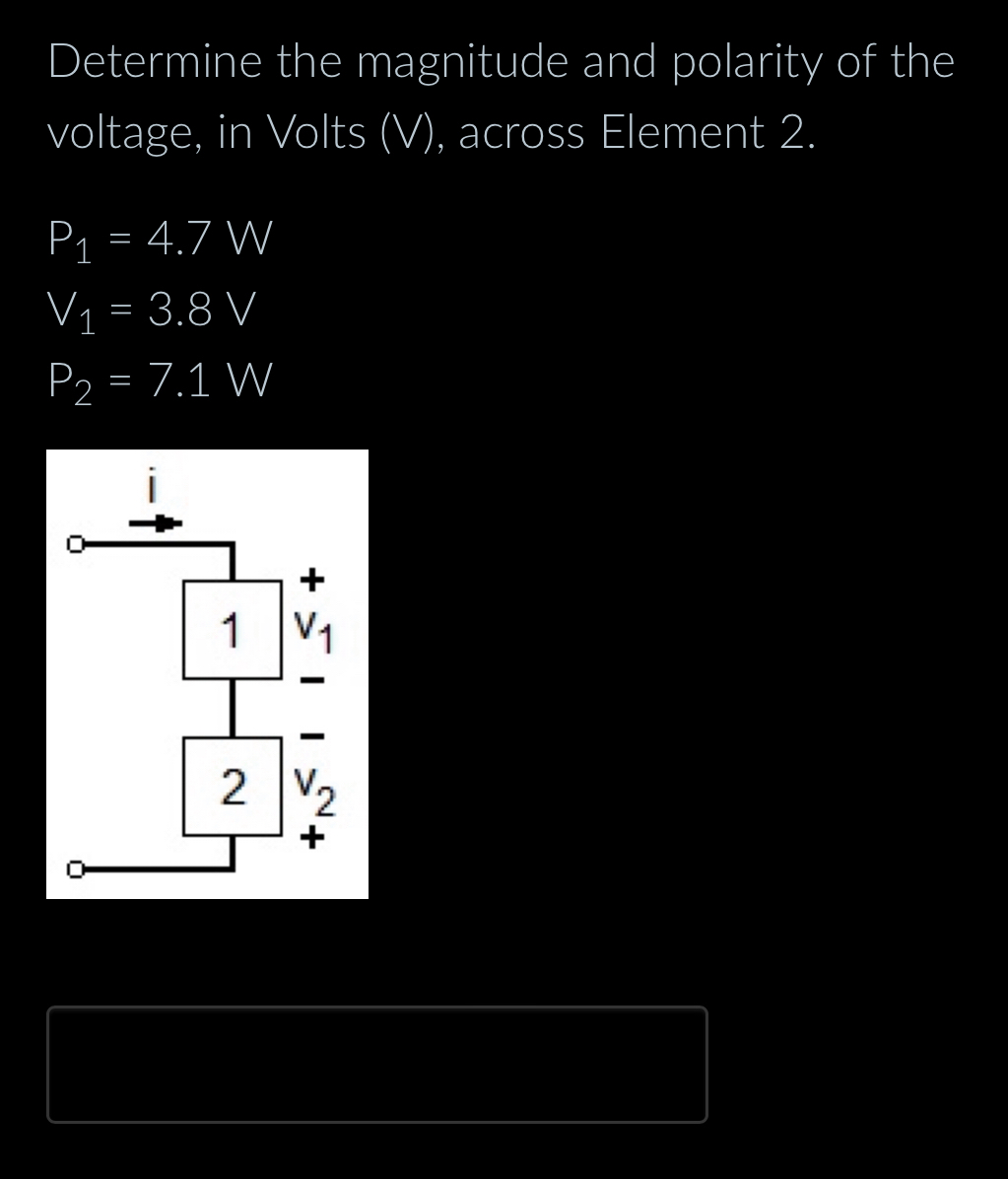 Determine the magnitude and polarity of the voltage, | Chegg.com