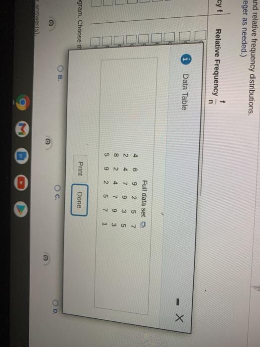 The following data are the favorite numbers" (single | Chegg.com