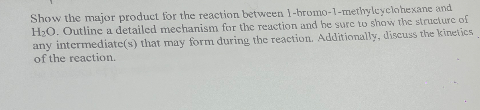Solved Show the major product for the reaction between | Chegg.com