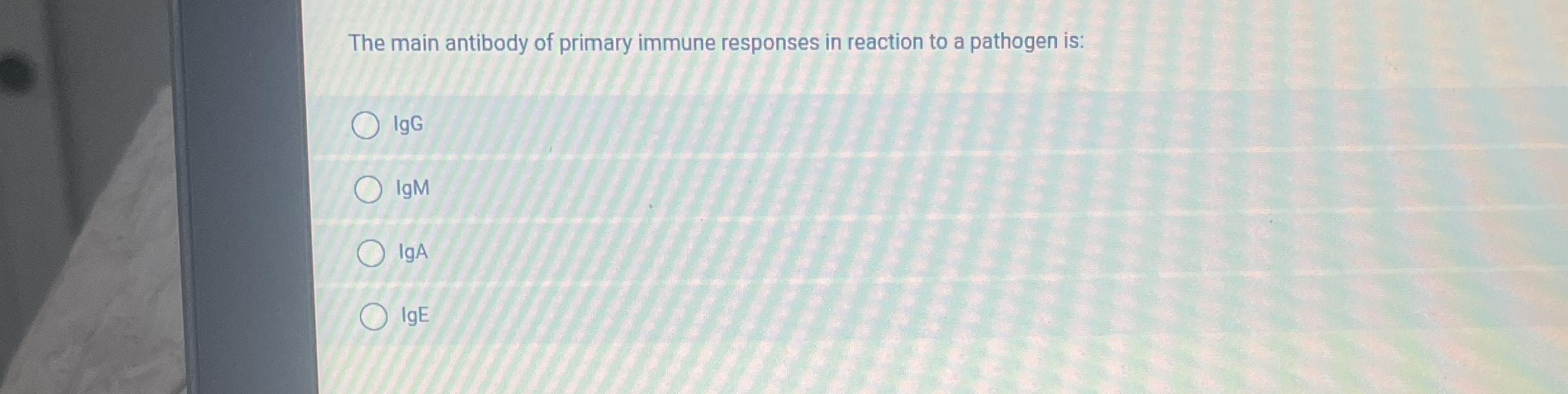 Solved The main antibody of primary immune responses in | Chegg.com