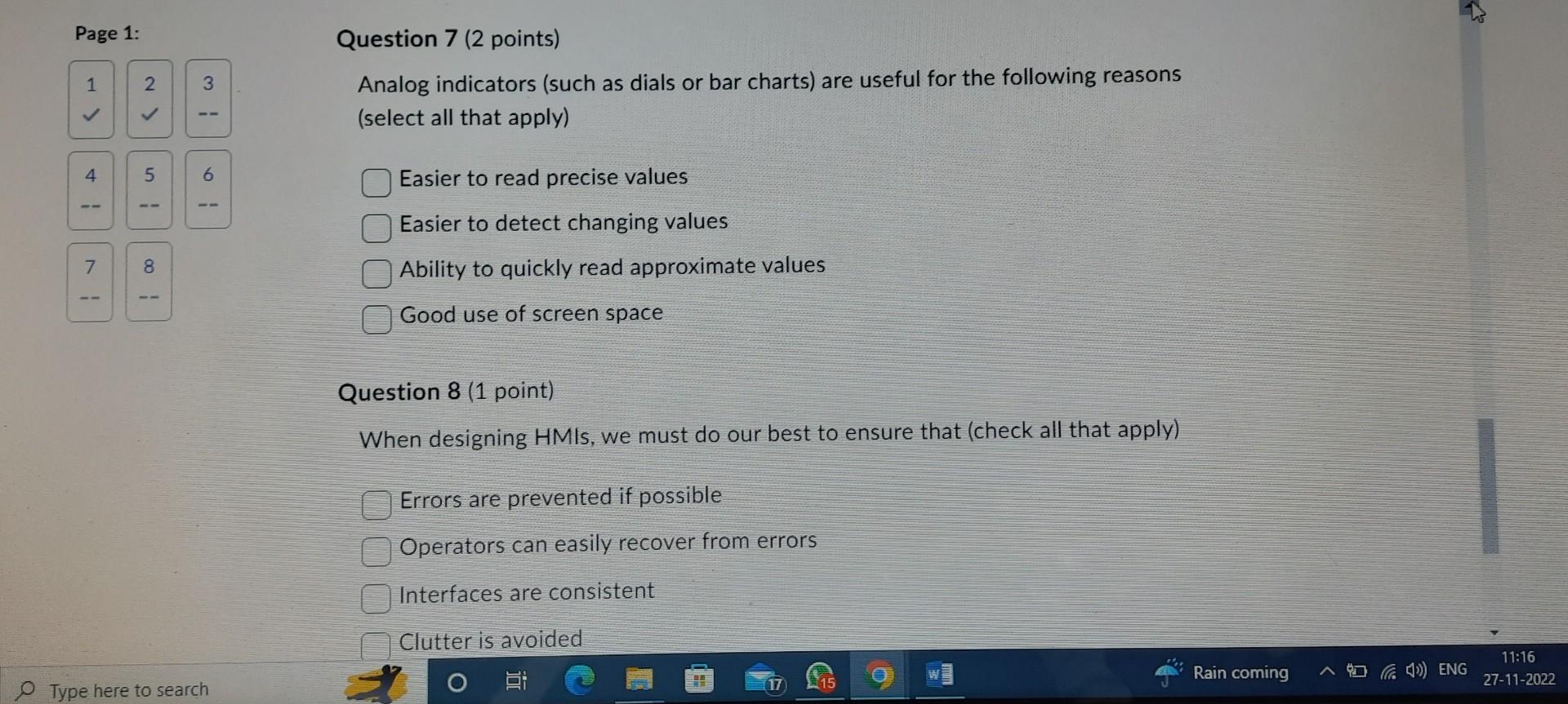 Solved Analog indicators (such as dials or bar charts) are | Chegg.com