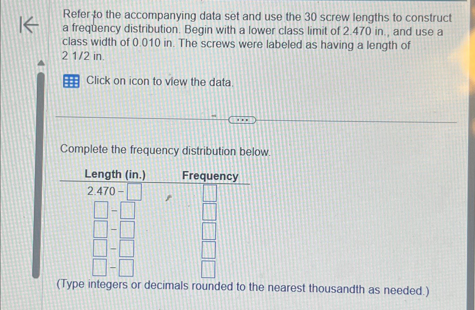 Refer to the accompanying data set and use the 30 | Chegg.com