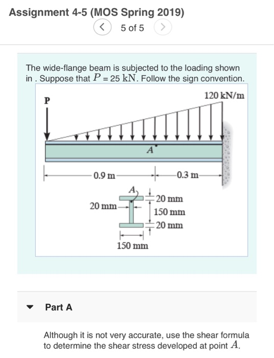 Solved Assignment 4-5 (MOS Spring 2019) 5 of 5 > The | Chegg.com