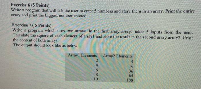 Solved Exercise 6 (5 Points) Write a program that will ask | Chegg.com