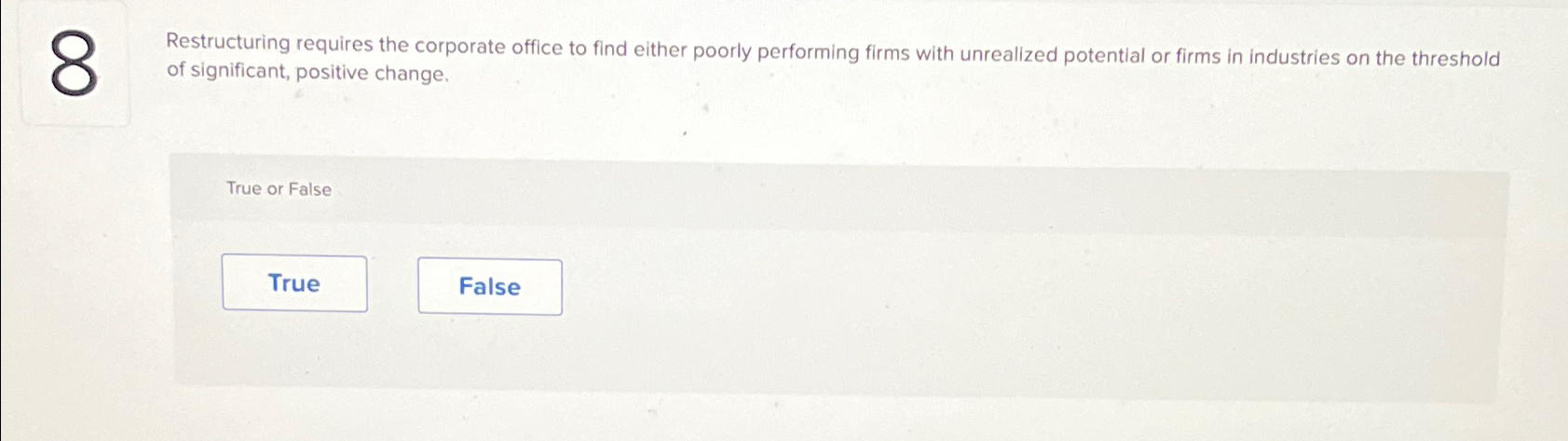 Solved Restructuring requires the corporate office to find | Chegg.com