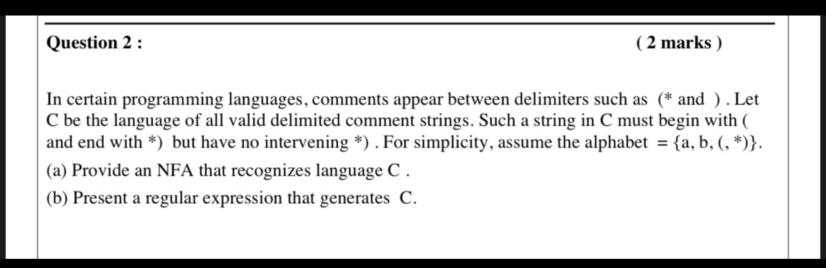 Solved Question 2 ﻿ 2 ﻿marks In Certain Programming