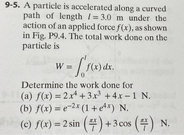 Solved 9-5. A particle is accelerated along a curved path of | Chegg.com