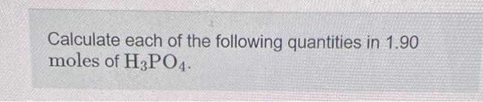 Solved Calculate each of the following quantities in 1.90 | Chegg.com