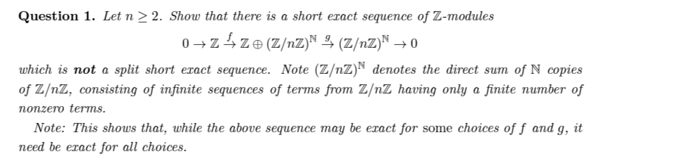 Solved Question 1. ﻿Let n≥2. ﻿Show that there is a short | Chegg.com