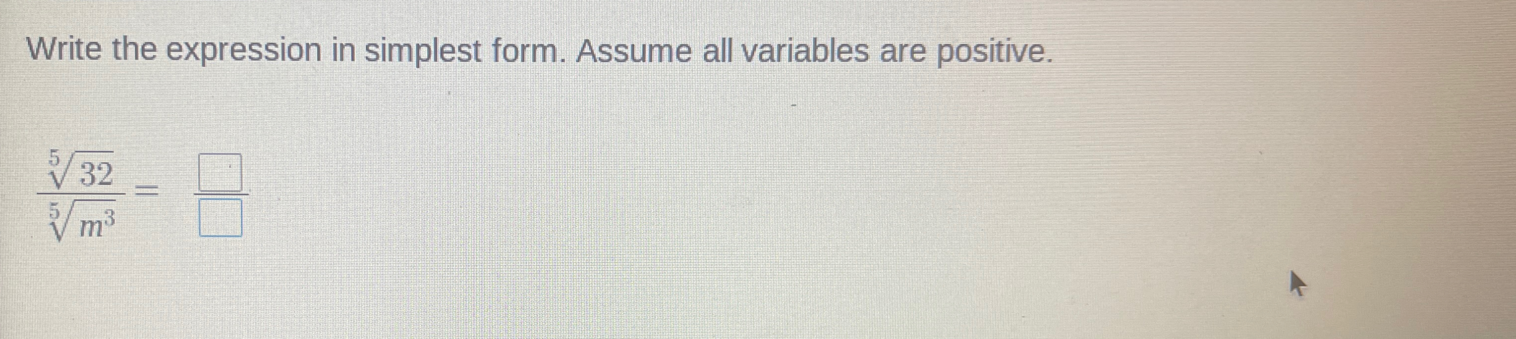 Solved Write the expression in simplest form. Assume all | Chegg.com