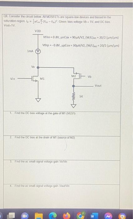 Solved Q4. For the open-loop op-amp shown | Chegg.com