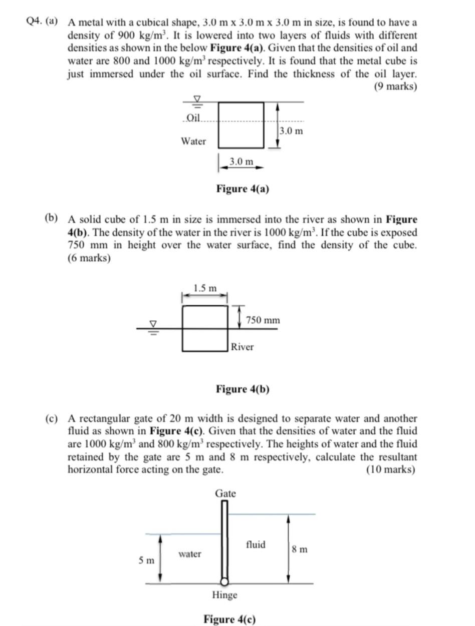 Solved 44. (a) A metal with a cubical shape, 3.0 mx3.0 m×3.0 | Chegg.com