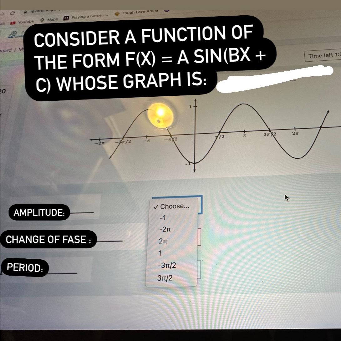 Solved CONSIDER A FUNCTION OF THE FORM Time left 1:C) ﻿WHOSE | Chegg.com