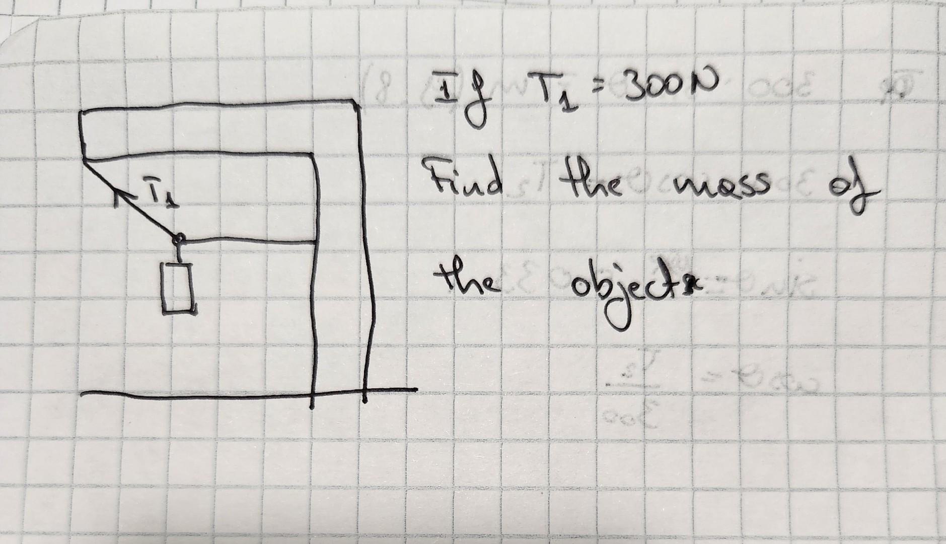 If T1=300 N Find the mass of the objects | Chegg.com