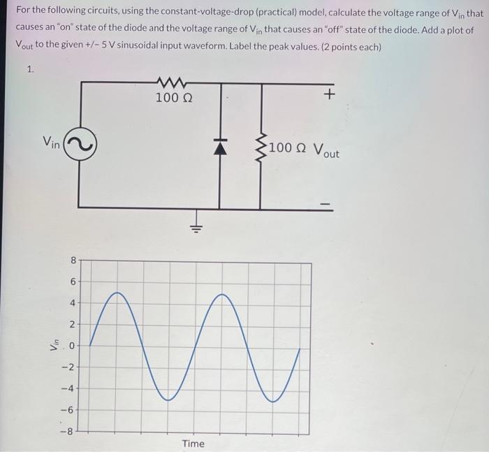 For the following circuits, using the | Chegg.com
